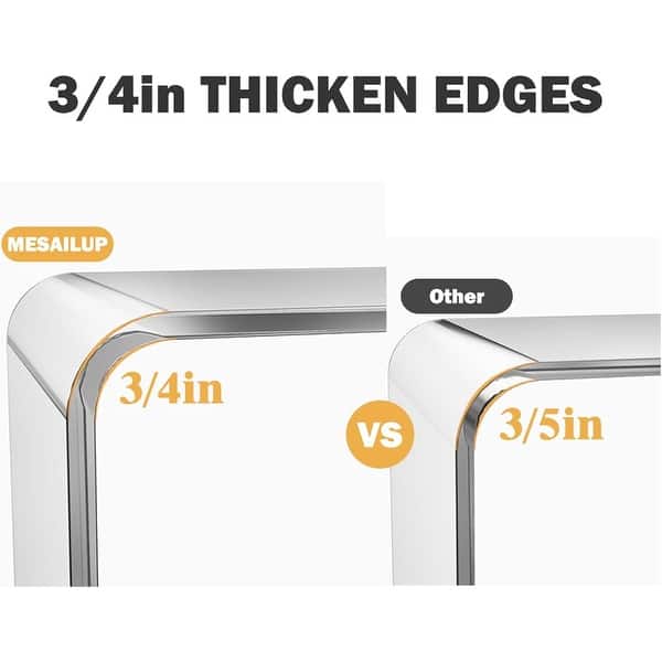 Rectangle Acrylic Coffee Table for Living Room, Mid-Century Transparent Low Table, Fits 3-4 Seat ...